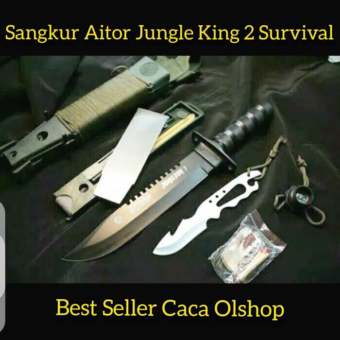 Jual Kit | Pisau Sangkur Aitor Jungle King 2 Survival Hijau Tni Super ...
