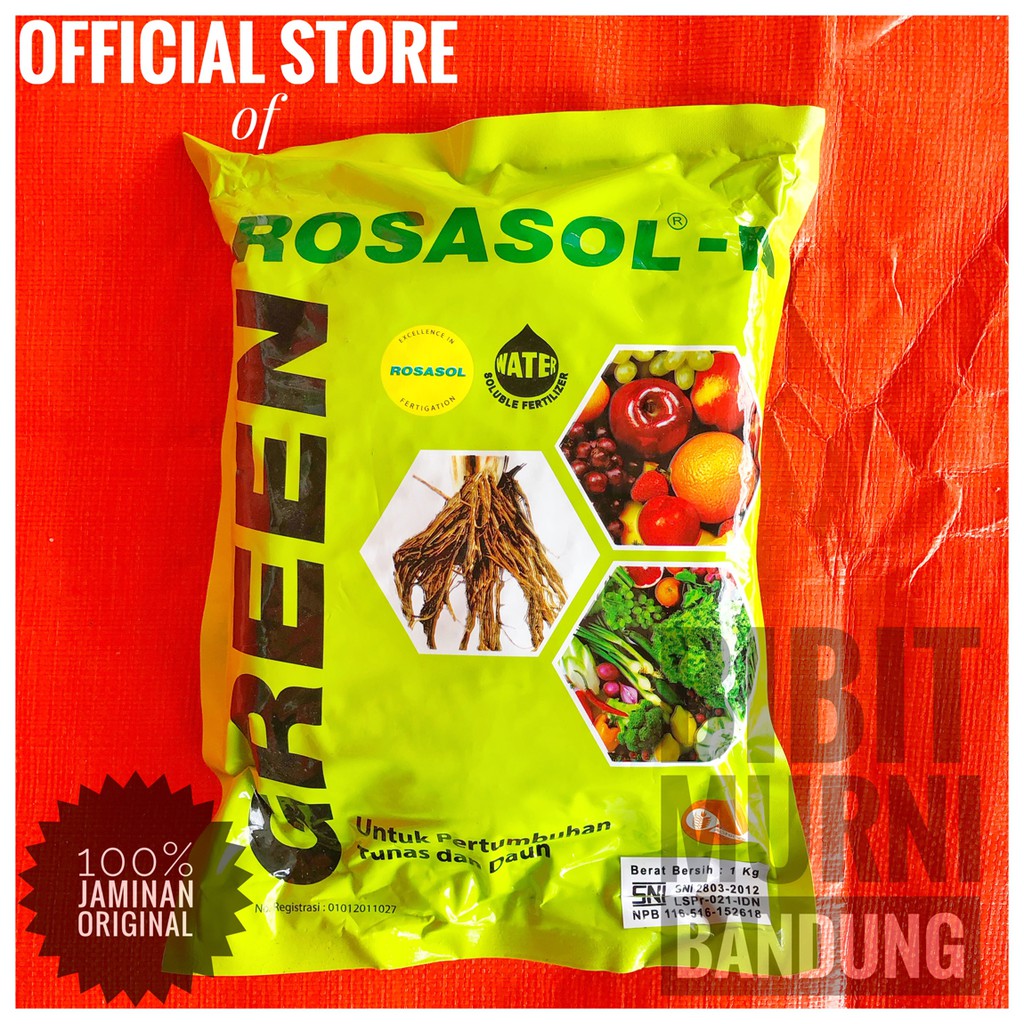 Jual PUPUK DAUN ROSASOL-N/HIJAU 1KG ORIGINAL PACK | Shopee Indonesia