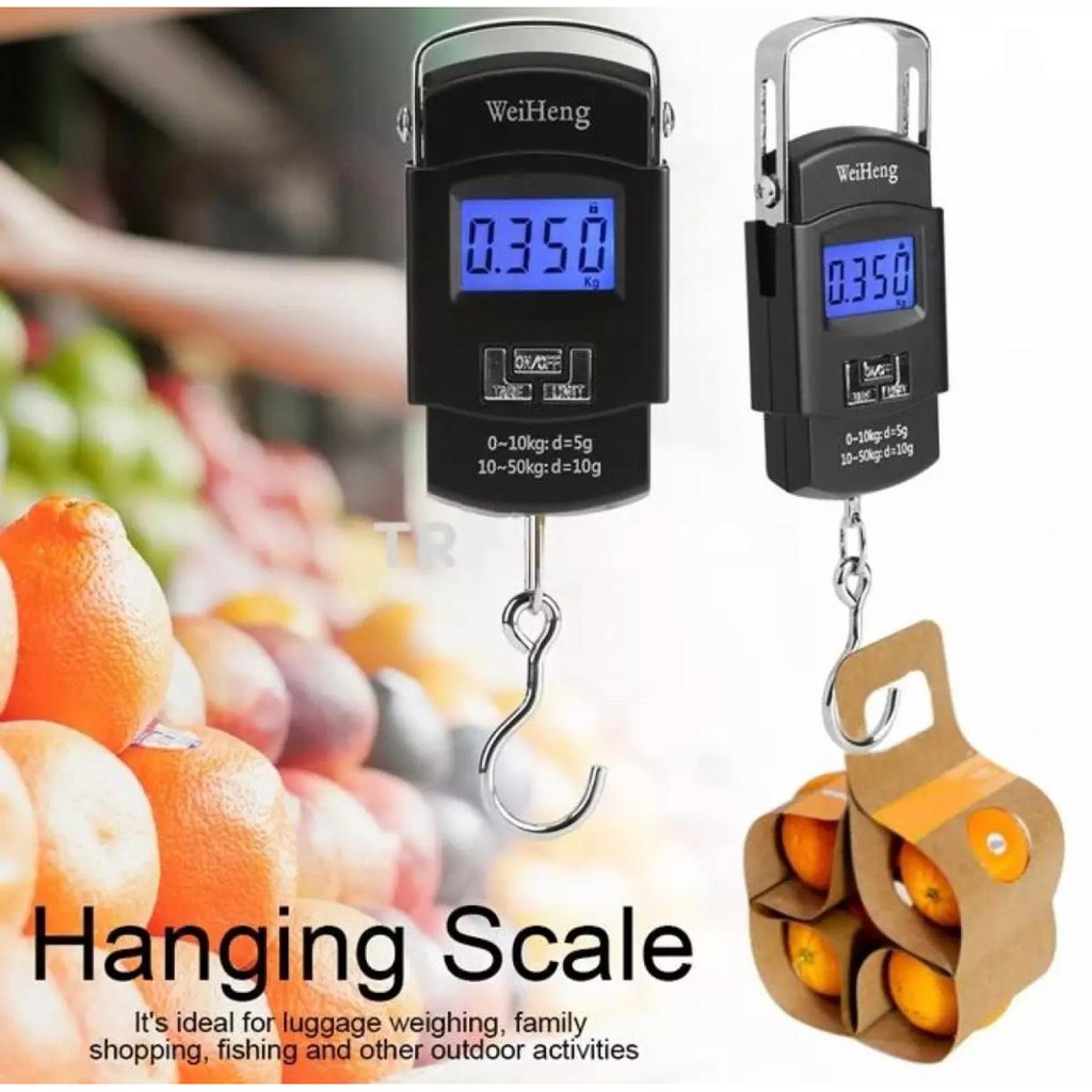 Jual TIMBANGAN GANTUNG DIGITAL PORTABLE - WEIHENG PORTABLE ELECTRONIC SCALE 50 KG | Shopee Indonesia