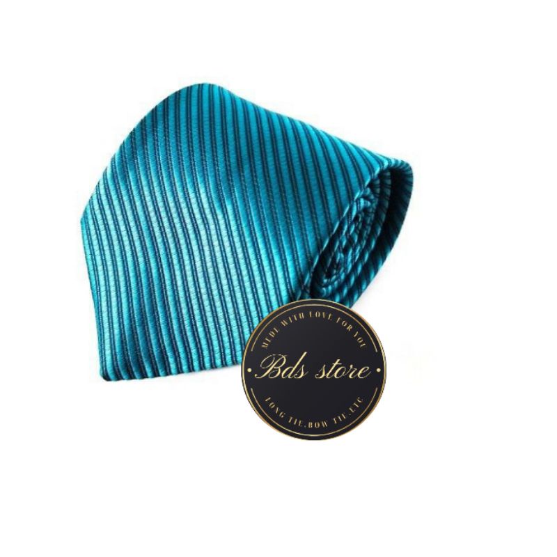 Jual Dasi Pria Warna Toska Motif Salur Ukuran Medium 3inchi | Shopee ...