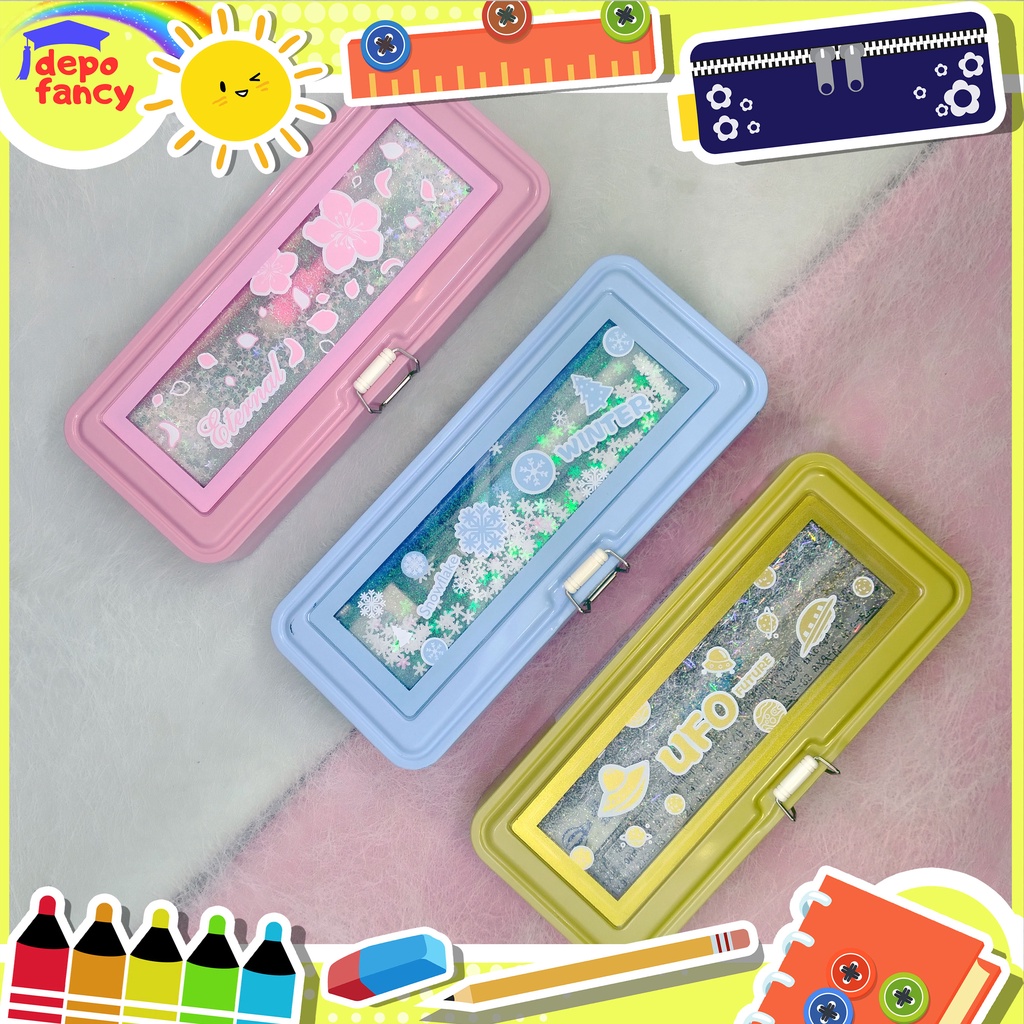 Jual KOTAK PENSIL KALENG 2 SUSUN + WHITE BOARD + ISI B711 / TEMPAT ...