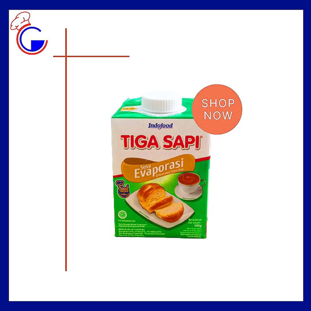 Jual Susu Cair Evaporasi Cap Tiga Sapi 500Gr | Shopee Indonesia