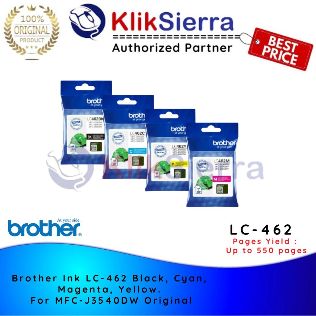 Jual BROTHER Tinta LC-462BK | LC462BK | LC426 BK Original Black - LC ...