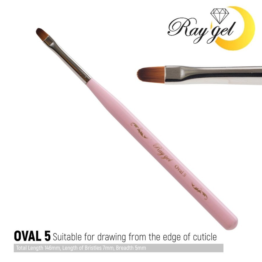 Jual NAIL ART HOUSE Raygel Gel Brush Oval 5 (Cap Included) | Shopee ...