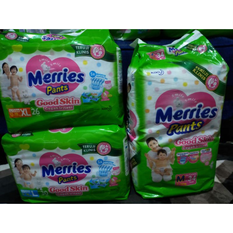 Jual promo popok diapers merries pants s40+4 | Shopee Indonesia