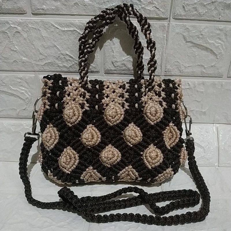 Jual ras rajut , tas talikur , tas 2in1 , tas rajut murah | Shopee ...