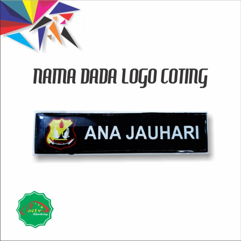 Jual PAPAN NAMA DADA | NAME TAG | NAMA LOGO COTING | Shopee Indonesia