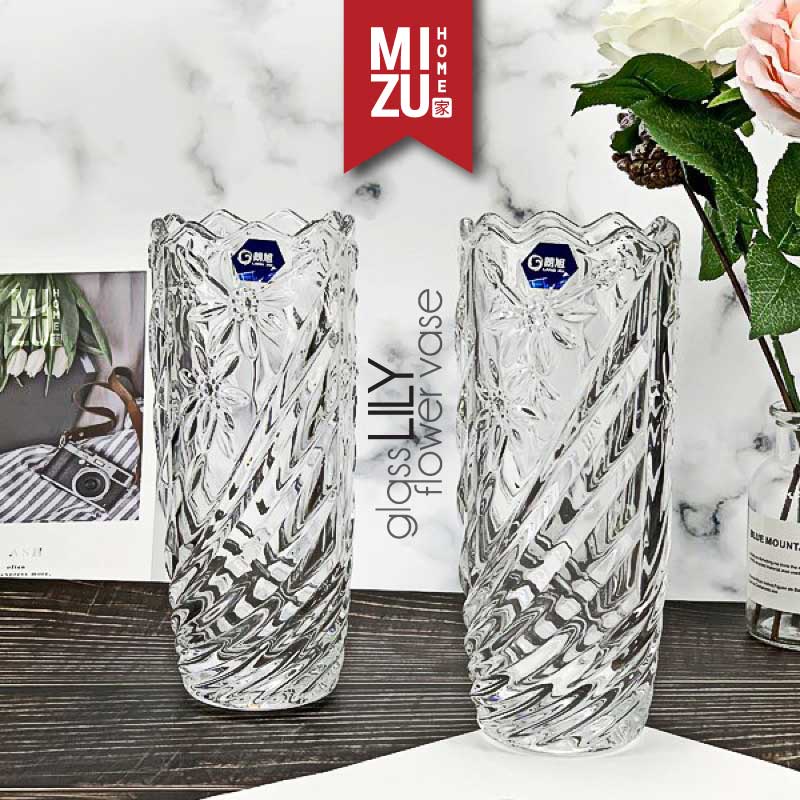 Jual MIZU LILY Glass Flower Vase Vas Bunga Kaca Bening Pot Kembang Kaca ...