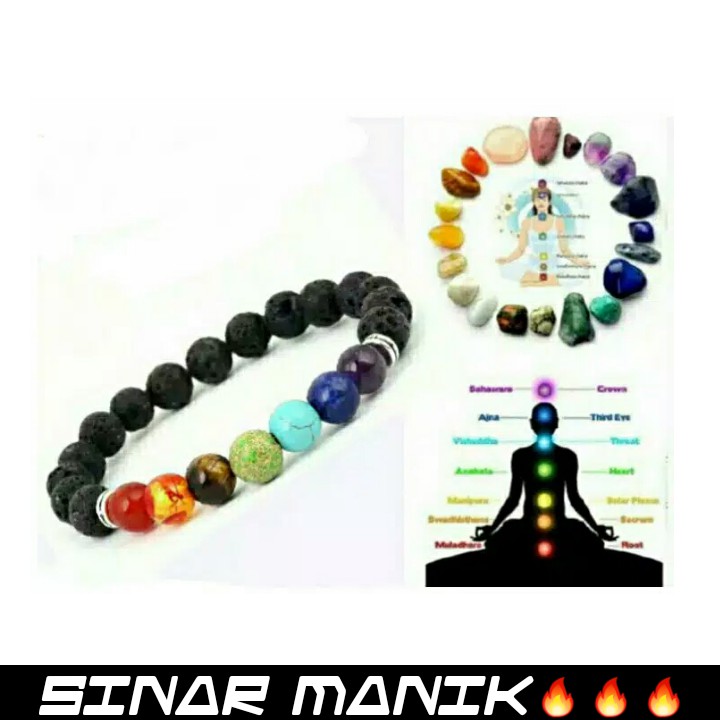 Jual Diskon!! Gelang Wanita Model 7 Cakra Warna premium Kesehatan Giok ...