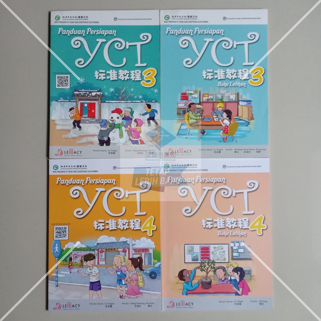 Jual Paket Buku Panduan Persiapan YCT 3 dan 4 (4 Jilid + QR Code Audio ...
