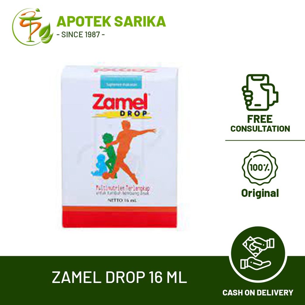 Jual ZAMEL DROP 16ML (Multivitamin Lengkap Untuk Pertumbuhan Bayi ...