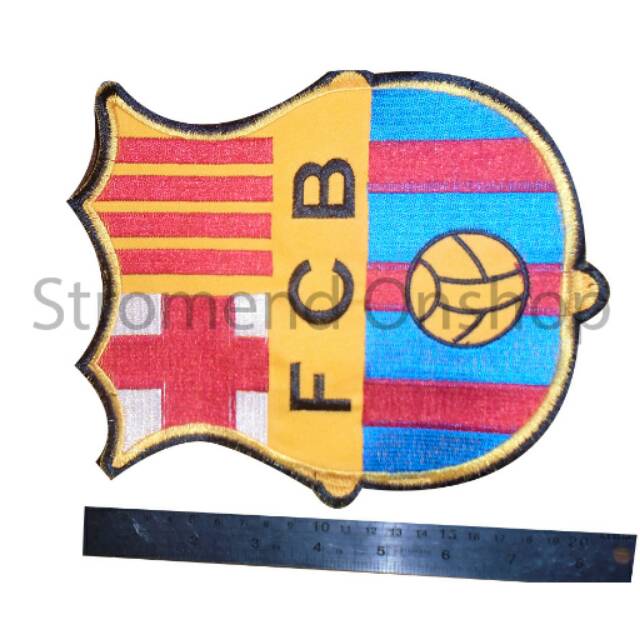 Jual Emblem Bordir Bola Logo Club Barcelona 20cm | Shopee Indonesia