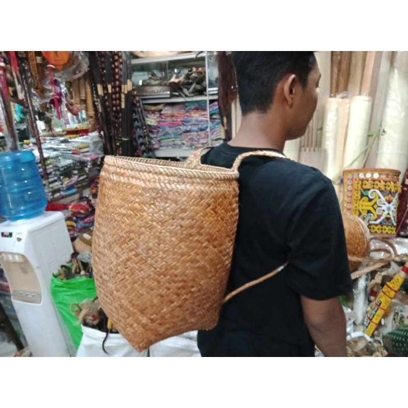 Jual Tas Anyam Rotan Punggung Kerja Kebun Bahu Sawah Petani Keranjang ...