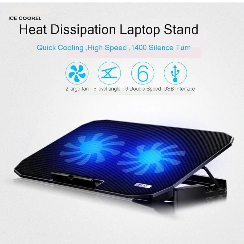 Jual Taffware Cooling Pad Laptop Adjustable Stand 2 Kipas 140mm ...