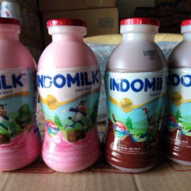 Jual Susu Indomilk Botol Coklat | Stroberi 190 Ml Isi 24 Botol / KARTON | Shopee Indonesia