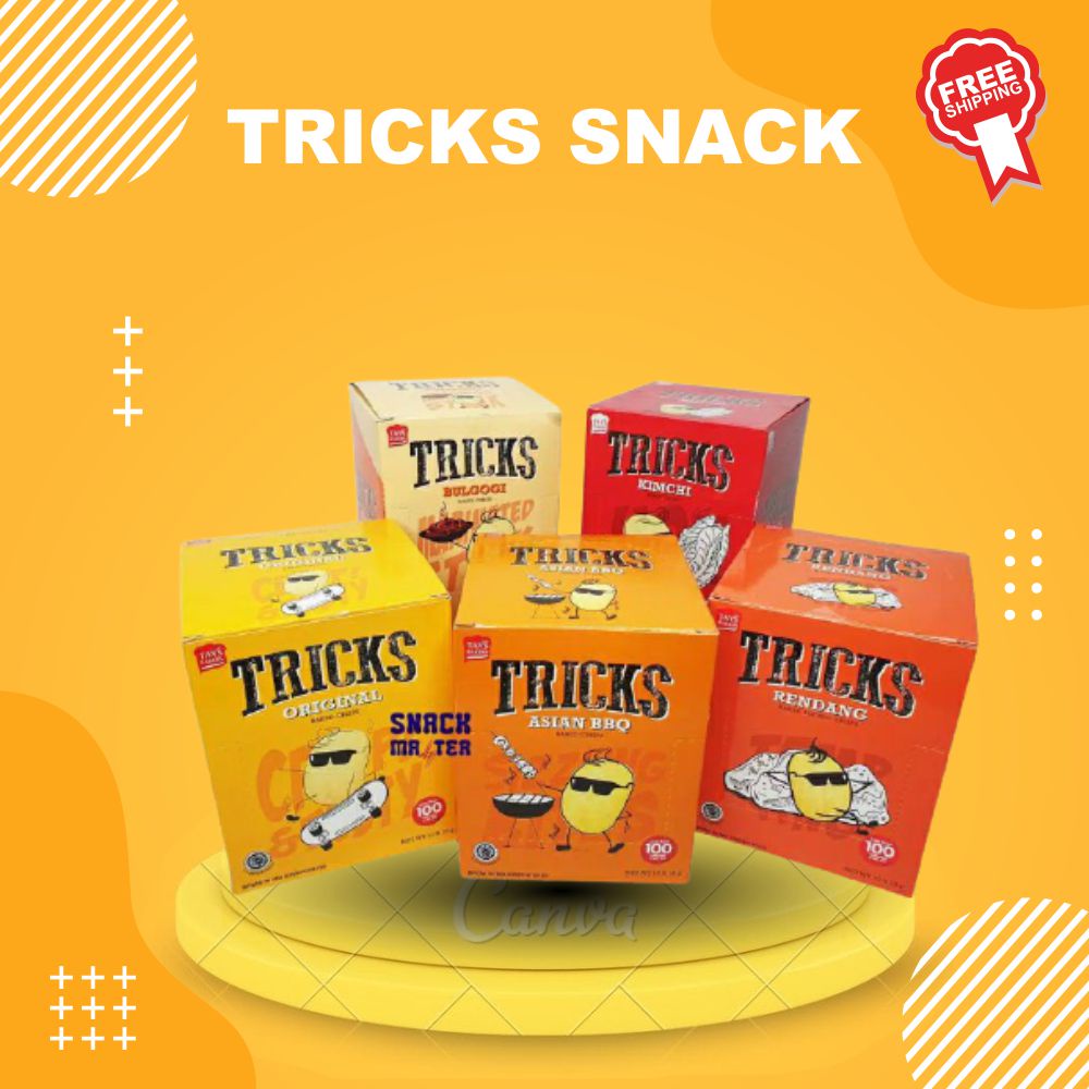 Jual TRICKS BISKUIT KENTANG POTATO BAKED CHIPS 1 BOX ISI 10 PCS SNACK ...