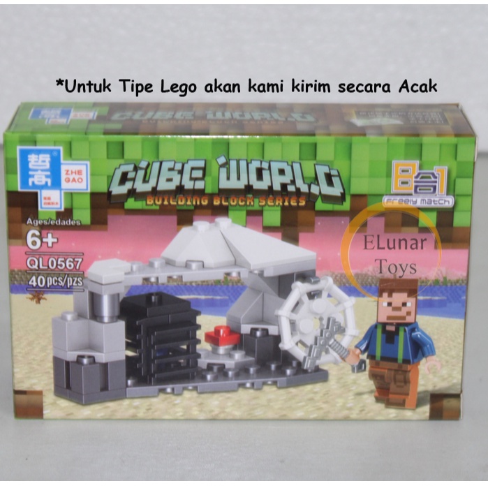 Jual Mainan Block Minecraft Mainan Block Minifigure Cube Worlds Versi ...