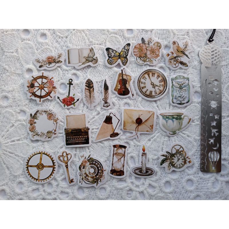 Jual Stiker Set VINTAGE untuk Journal / Scrapbook / Diary / DIY ...