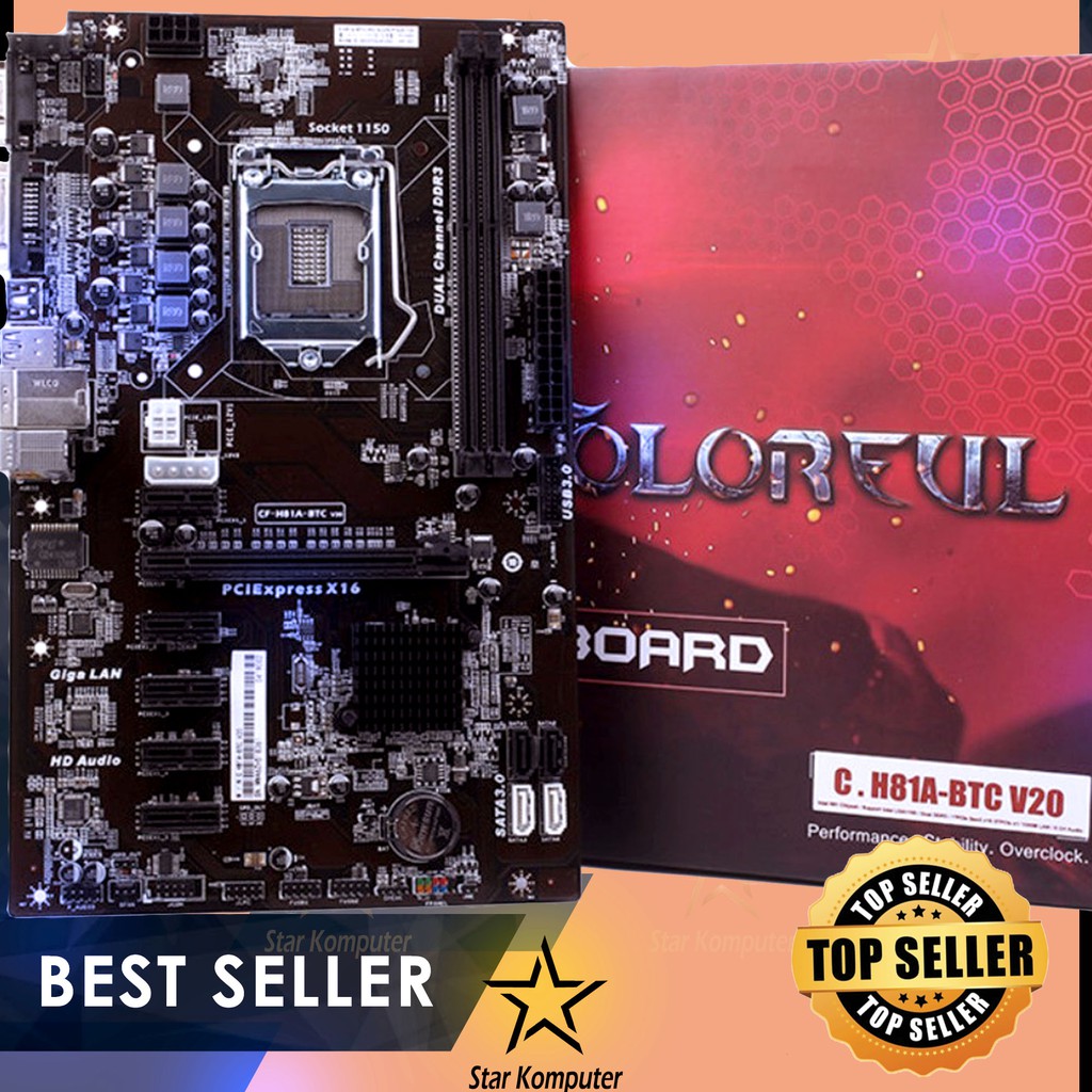 Jual MOTHERBOARD COLORFUL H81 LGA 1150 | Shopee Indonesia