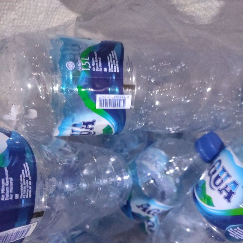 Jual Botol Aqua bekas 1500ml/ botol plastik bekas/ botol sekali pakai ...