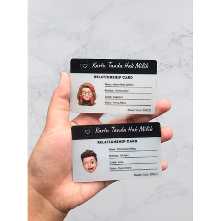 Jual [1 KARTU] Kartu Tanda Pacaran Memoji| ID Card Custom | Kartu Nama ...