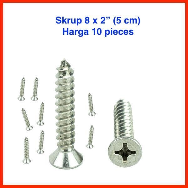 Jual 10 PIECES Skrup #8 x 2” inch / 5 cm MOON LION Taping Screw Sekrup | Shopee Indonesia