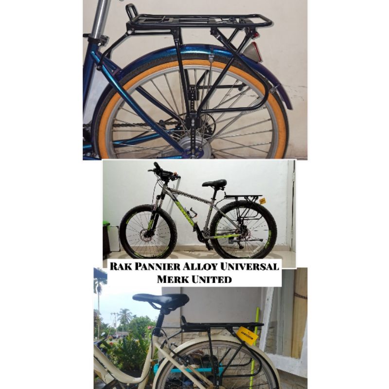 Jual Rak Pannier Belakang Sepeda Alloy Merk United Rear Rack | Shopee ...