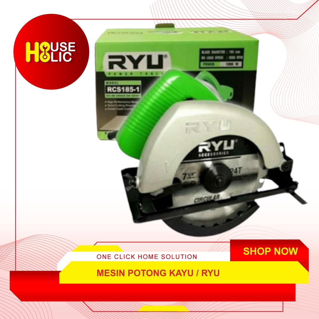 Jual RYU Mesin Potong Kayu RCS 185-1 / Gergaji Kayu Circular Saw RCS185 ...