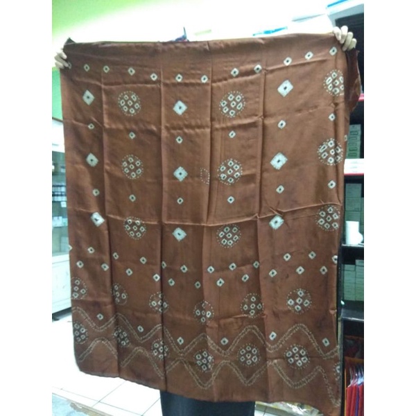 Jual batik jumputan gambo/gambir muba panjang 2 M bahan ebros | Shopee ...