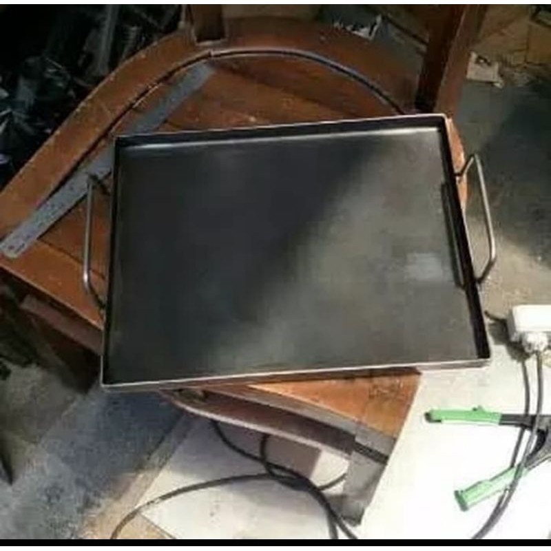 Jual wajan roti bakar burger plat baja kotak 20x30cm list | Shopee ...