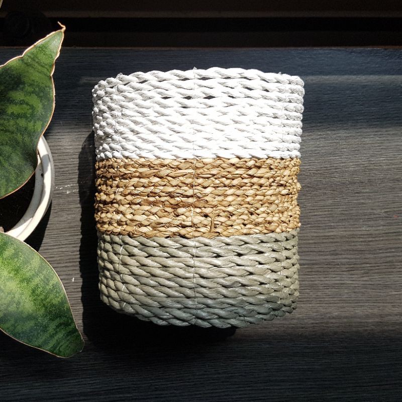 Jual Keranjang Pot Anyam / Keranjang Aesthetic / Cover Pot (SATUAN ...