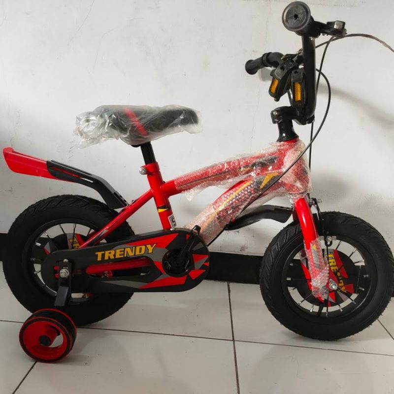 Jual Sepeda Anak Sepeda BMX 12 inch TRENDY ( BAN JUMBO ) ( Warna Merah ...