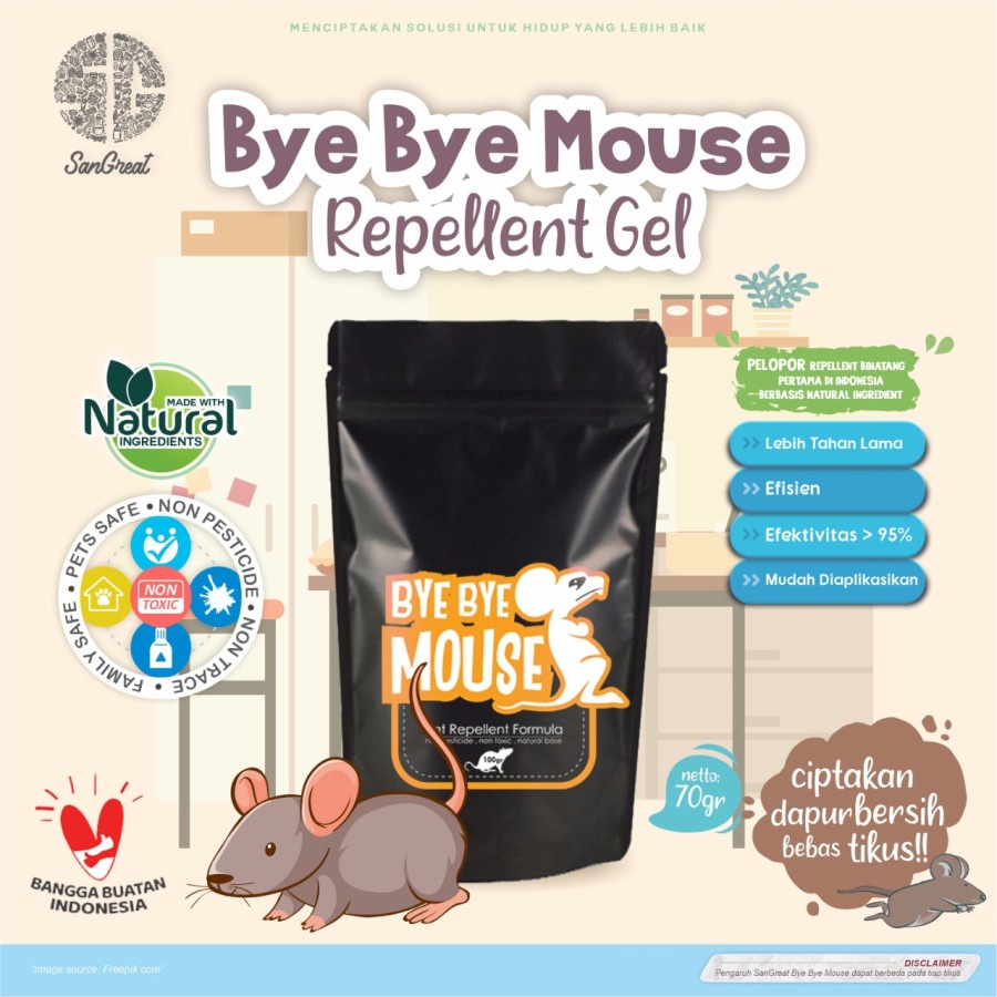 Jual 70gram Bye bye mouse bye bye Rat bye bye tikus Gel pengusir tikus ...