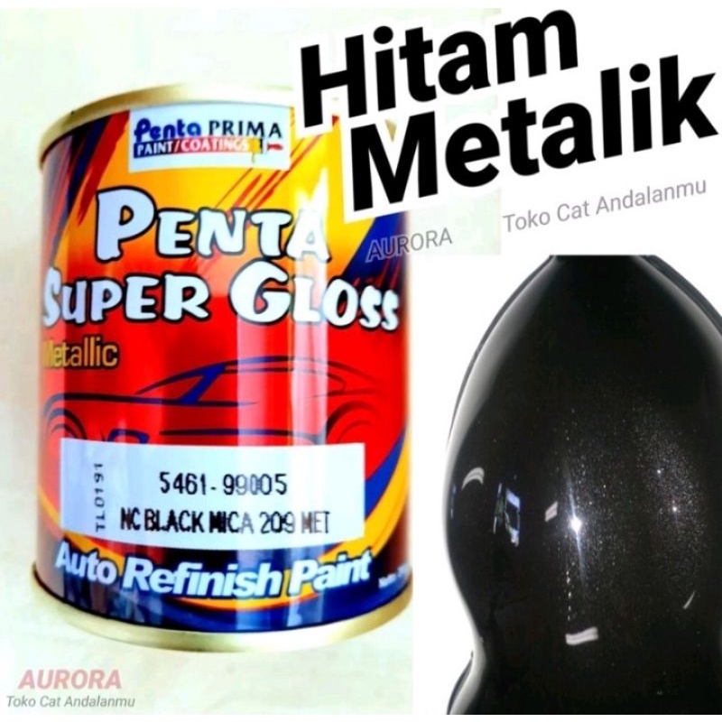 Jual Cat Hitam Metalik Penta Supergloss NC Black Mica 209 Metallic ...