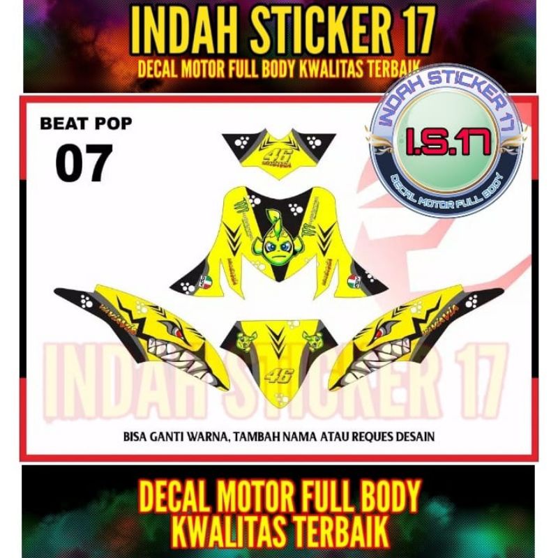 Jual Sticker Striping Decal Beatpop full body sticker Beatpop decal ...
