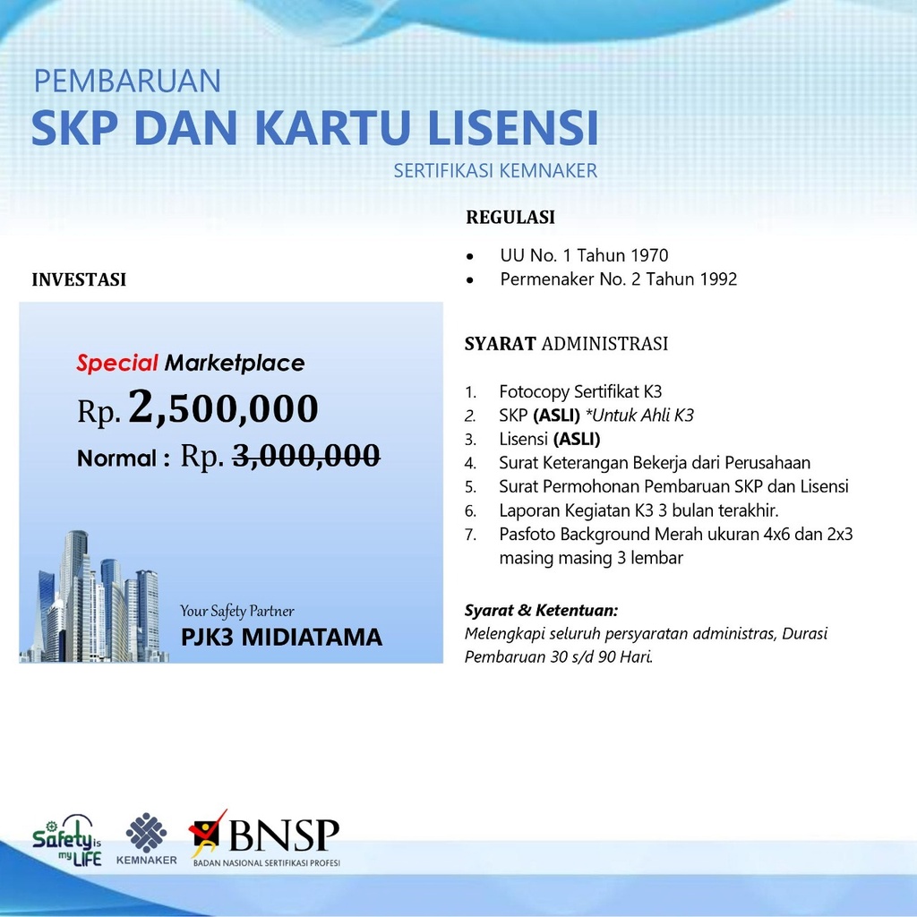 Jual Perpanjangan SKP dan Kartu Lisensi Sertifikasi Kemnaker RI ... Jual Perpanjangan SKP dan Kartu Lisensi Sertifikasi Kemnaker RI ...