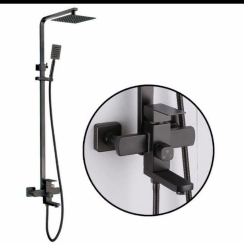 Jual shower colum set hitam / keran tiang hitam | Shopee Indonesia