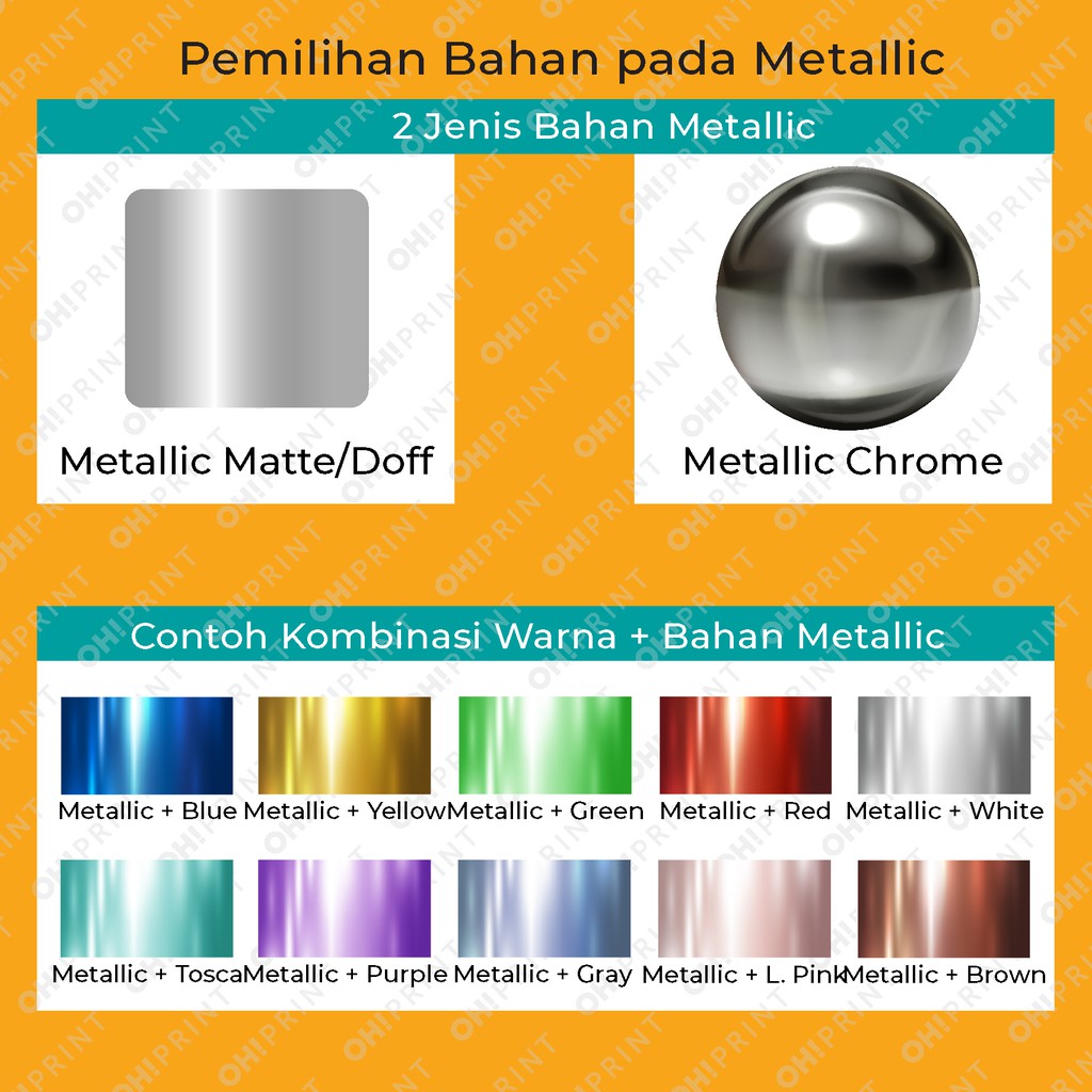 Jual Cetak Stiker Emas Print Sticker Label Metallic Silver Gold A3 ...
