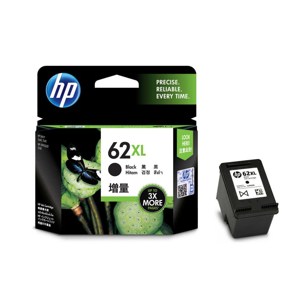 Jual Tinta HP 62XL High Yield Black Original Ink Cartridge | Shopee ...