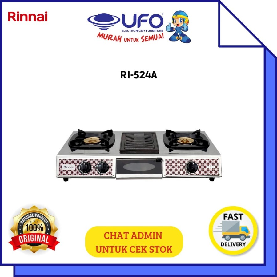 Jual RINNAI RI-524A KOMPOR GAS 2 TUNGKU | Shopee Indonesia