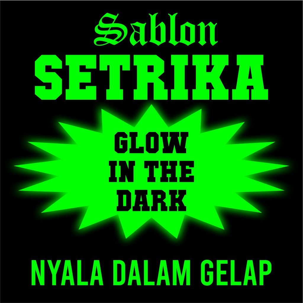 Jual Sablon Setrika Glow In The Dark Tanpa Minimal Order - Rey Clothing ...