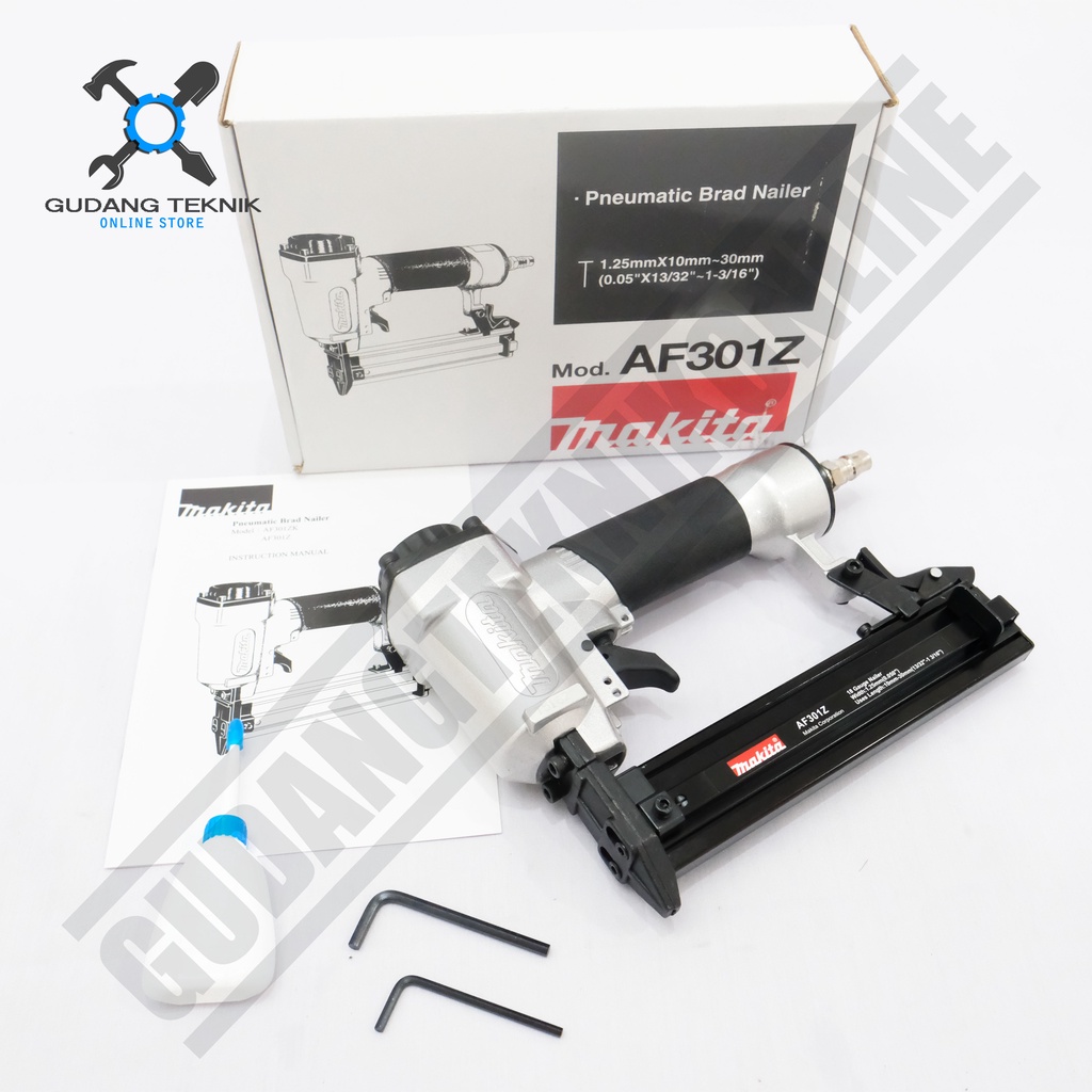 Jual Mesin Paku Tembak Angin MAKITA AF301Z / Air Nailer Makita AF 301Z ...