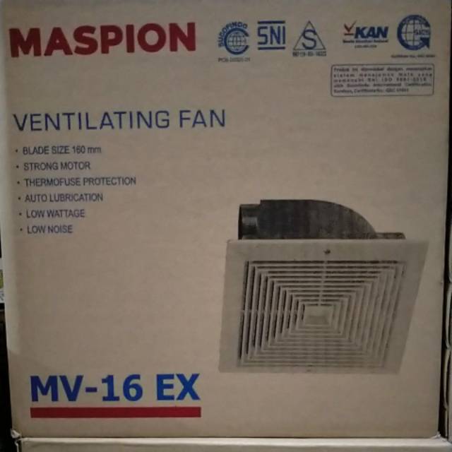 Jual Maspion MV-16EX Exhaust Fan Plafond / Heksos / Kipas Angin Hisap ...