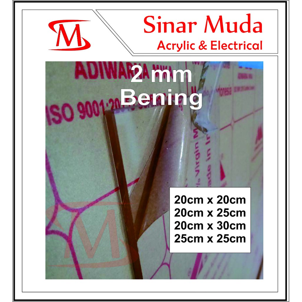 Jual Akrilik Lembaran Potongan 2mm Bening - Mika Acrylic | Shopee Indonesia