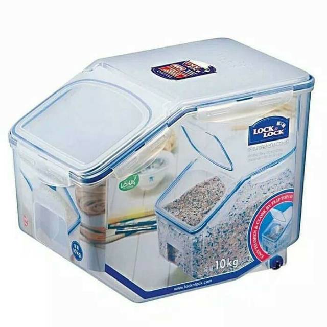 Jual lock And lock rice bucket Lock & lock tempat penyimpan beras, rice ...