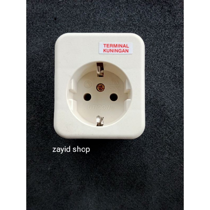 Jual STOP kontak colokan 1 Lobang Arde Kuningan Colokan terminal ...