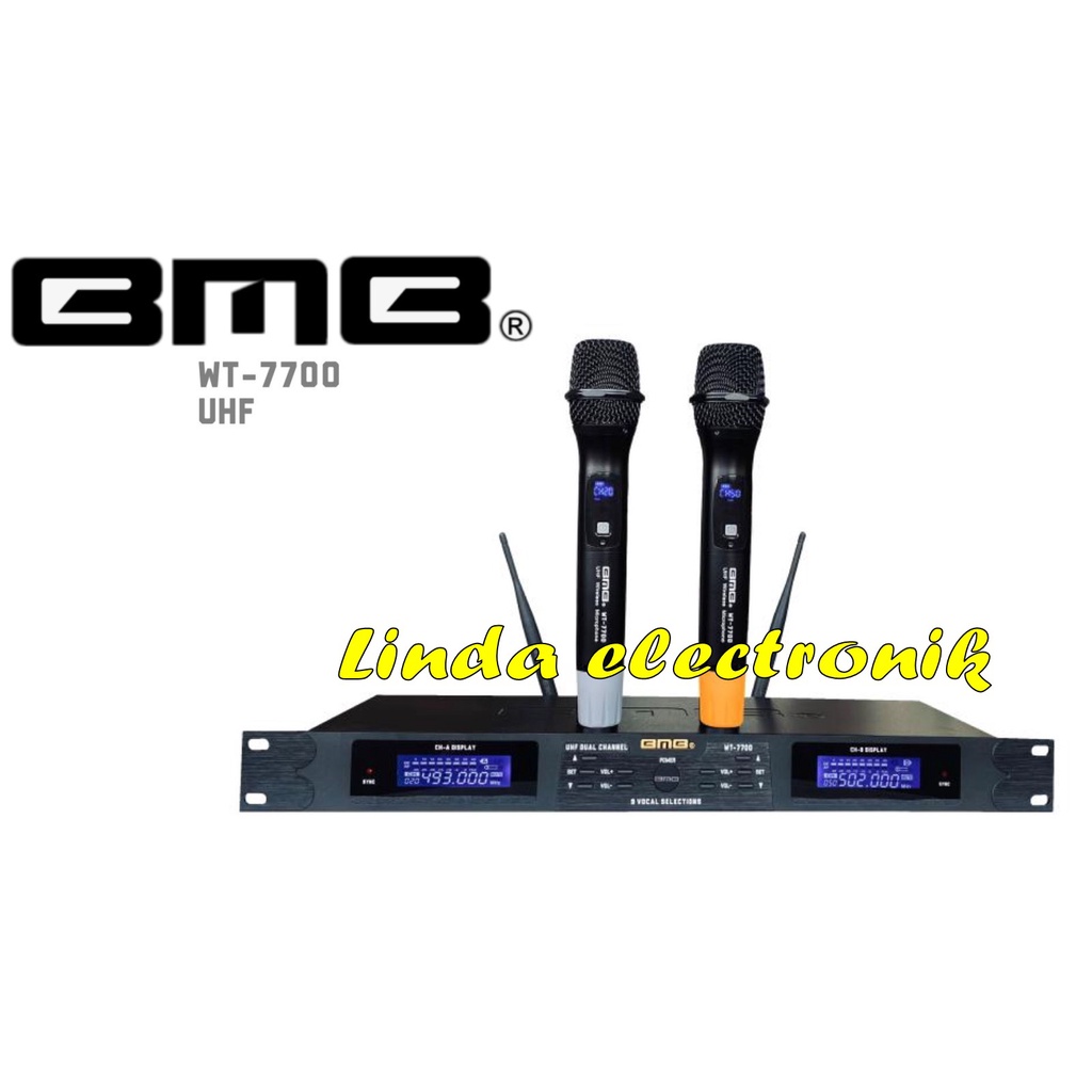 Jual mic bmb wt 7700 wt7700 orginal profesional dual mic | Shopee Indonesia