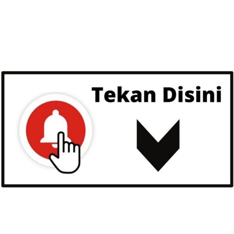 Jual Stiker bel|sticker sign bell|stiker tekan tombol bell|stiker tanda ...