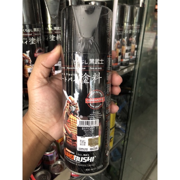 Jual Cat Semprot Samurai Paint Warna Black Metallic 81**/1139** Hitam ...