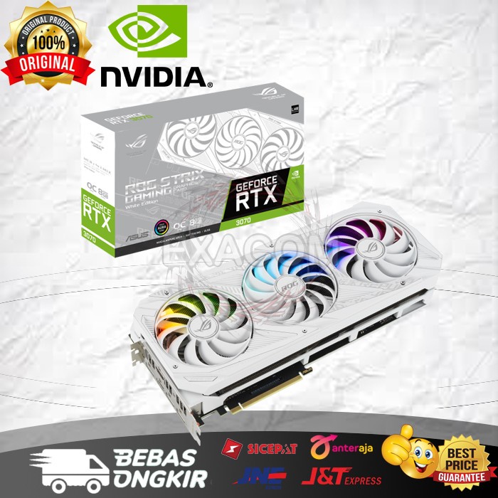 Jual VGA ASUS ROG Strix RTX 3070 White OC 8GB GDDR6 | Shopee Indonesia